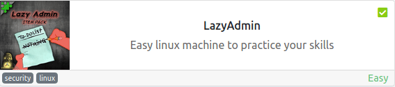 TryHackMe: LazyAdmin - Eric Logan
